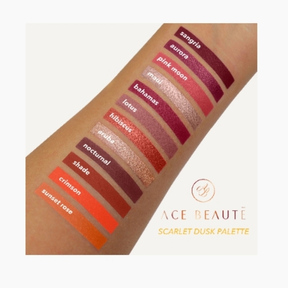 Ace Beaute | Makeup | Ace Beaute Scarlet Dusk Eyeshadow Palette | Poshmark